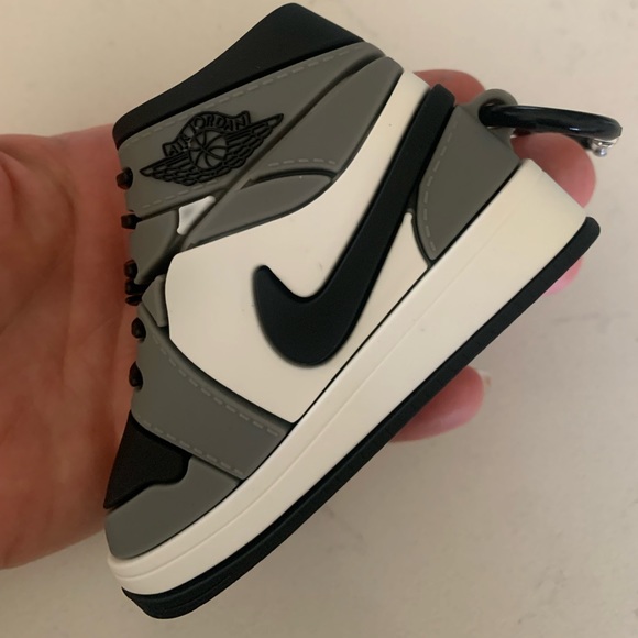 Headphones | Airpod Case Air Jordan Inspired Black Gray And White ...